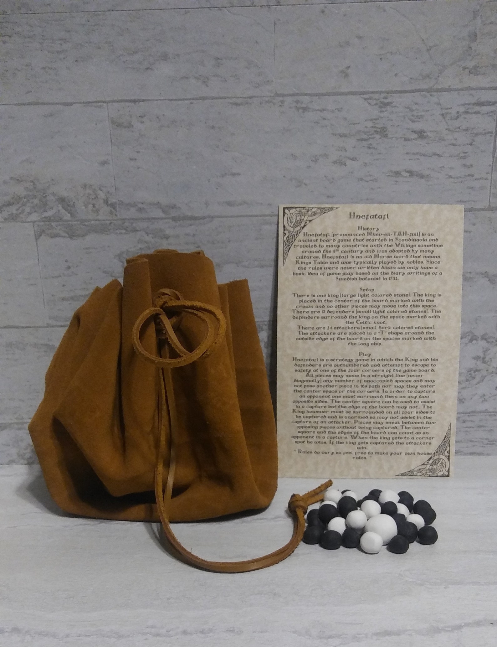 Hnefatafl Leather Game Pouch - Made to Order - Etsy