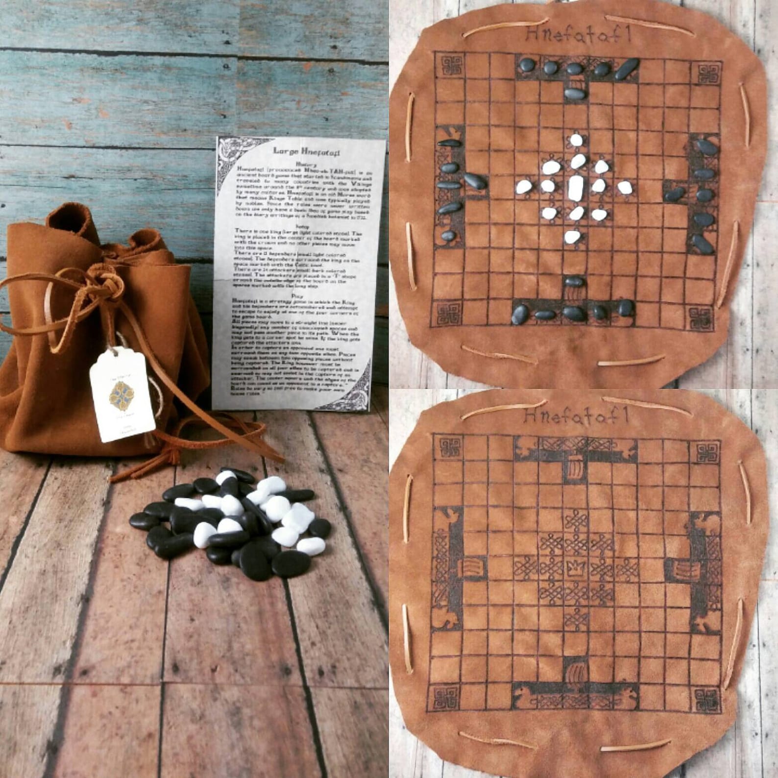 Hnefatafl Leather Game Pouch - Made to Order - Etsy