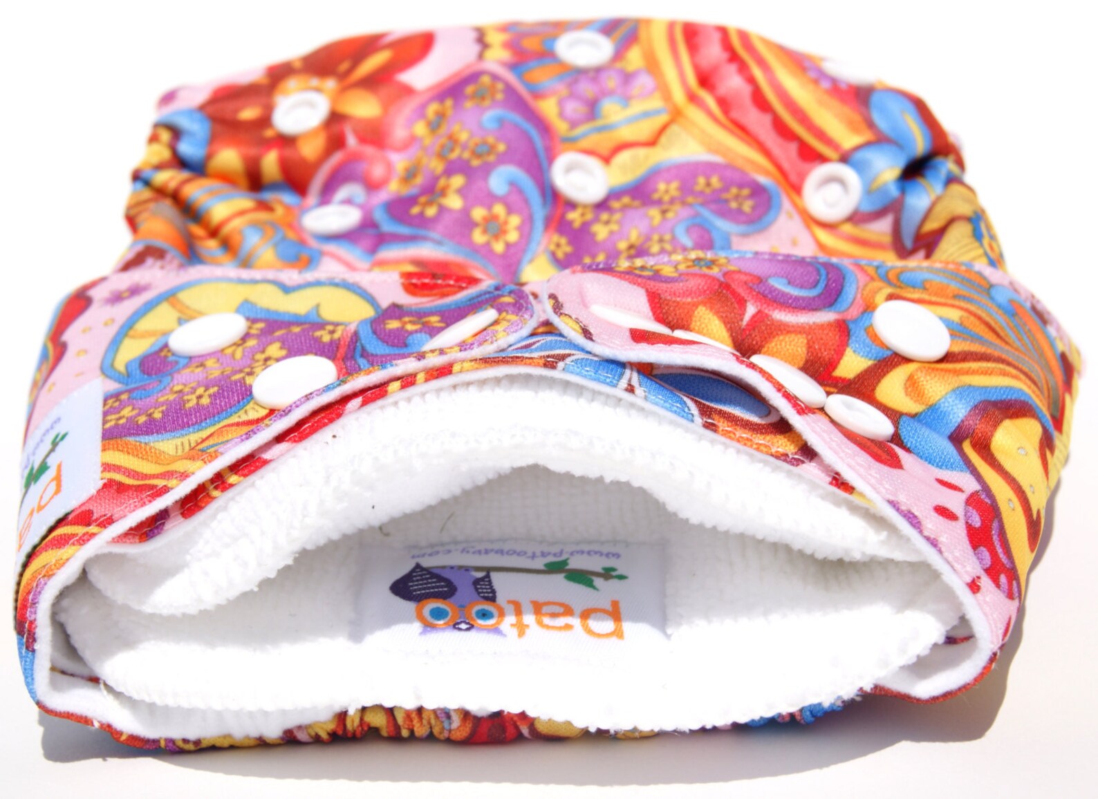 NEW PATOO One Size Fits All REUSABLE Snap Pocket Cloth Nappy - Rainbow ...
