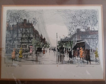 Paris etching | Etsy