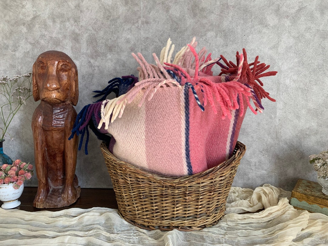 VTG Berger Pledd Throw Blanketpure New Woolnorwegianpink - Etsy