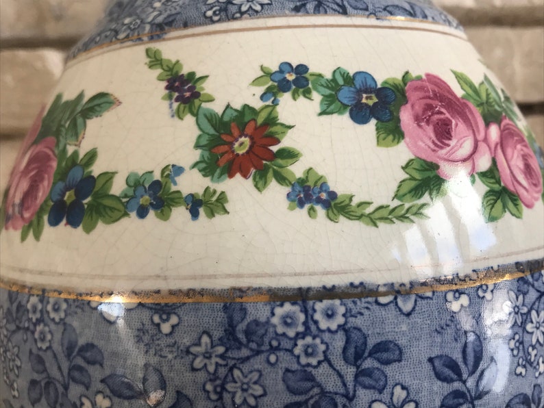 Circa 1910 J. Kent Fenton England Ye Olde Foley Ware Vase Blue | Etsy