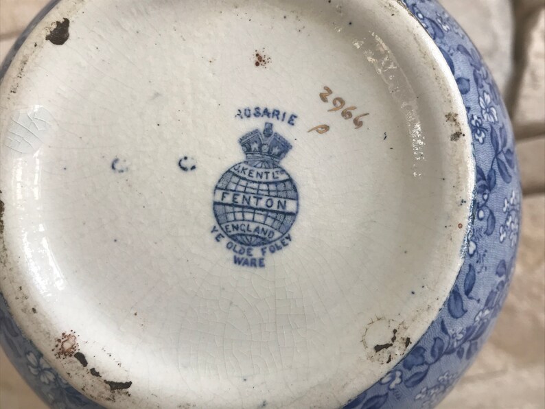 Circa 1910 J. Kent Fenton England Ye Olde Foley Ware Vase Blue | Etsy