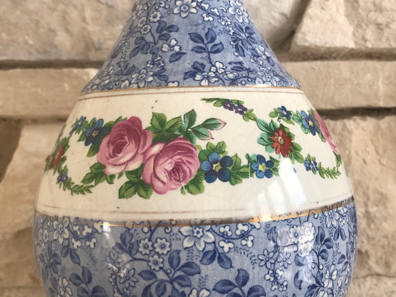 Circa 1910 J. Kent Fenton England Ye Olde Foley Ware Vase Blue | Etsy