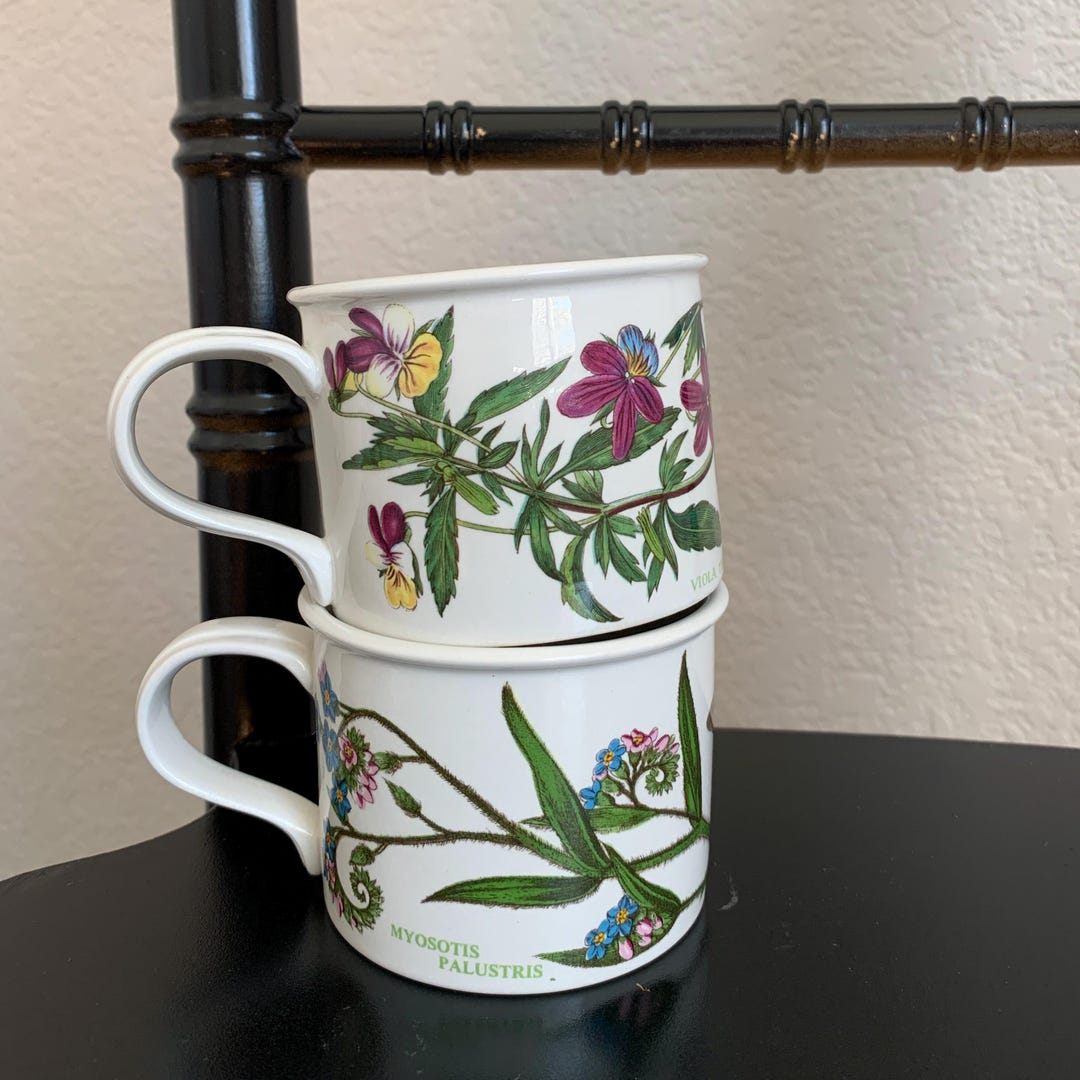 Portmeirion Botanic Garden Mugs - 1972 Viola & Myosotis - Made in ...