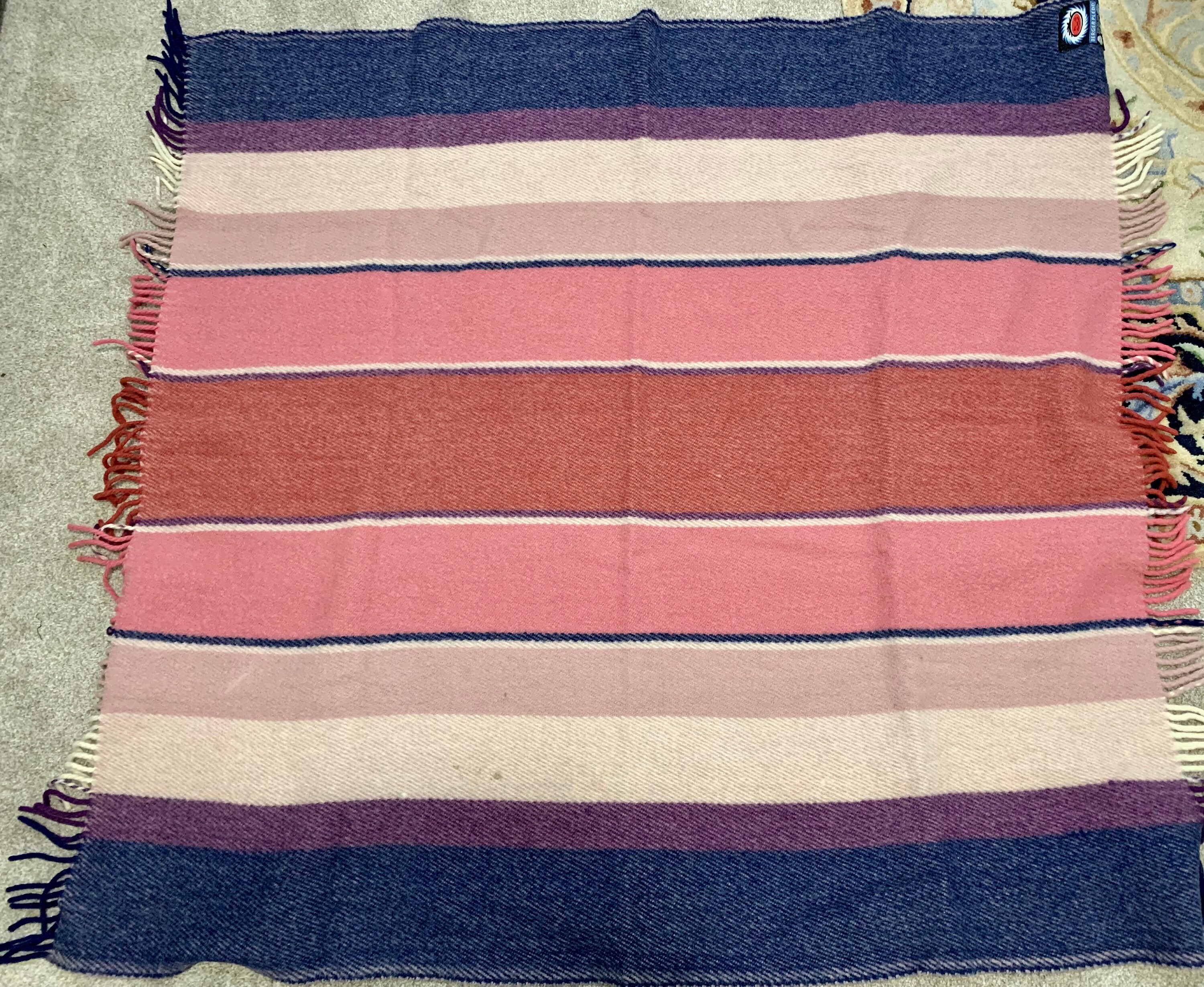 VTG Berger Pledd Throw Blanketpure New Woolnorwegianpink - Etsy