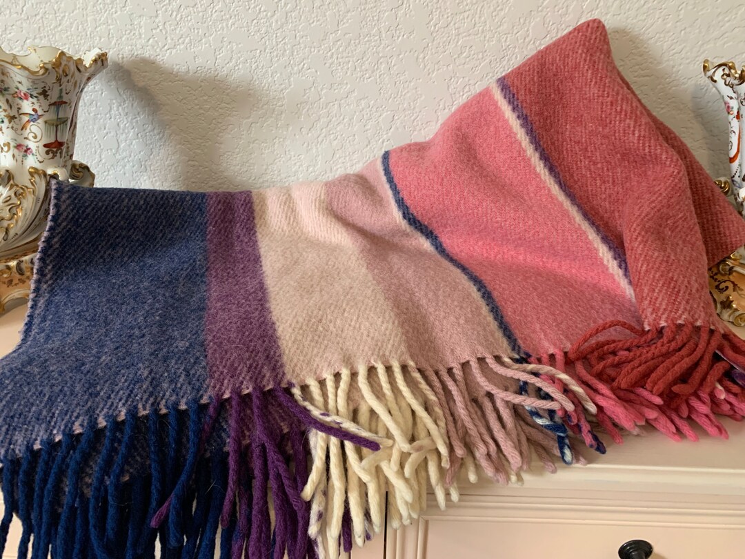 VTG Berger Pledd Throw Blanketpure New Woolnorwegianpink - Etsy