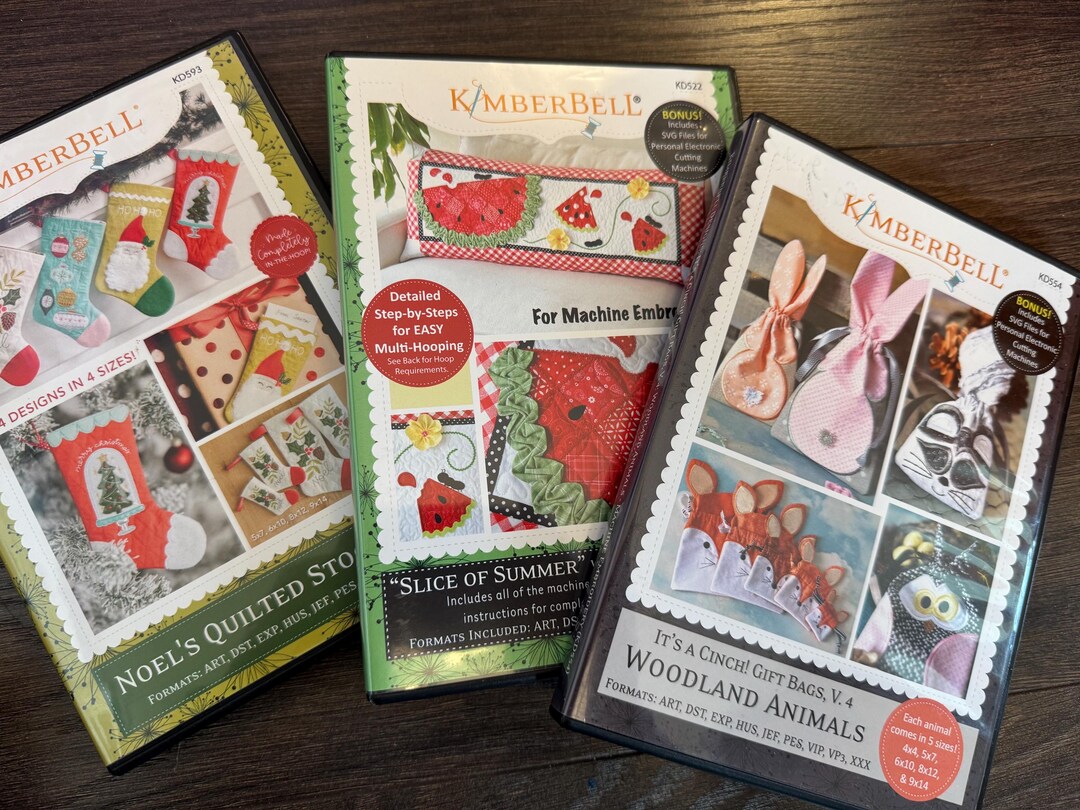 Kimberbell Machine Embroidery Cds: Woodland, Noel, Emma Designs - Etsy