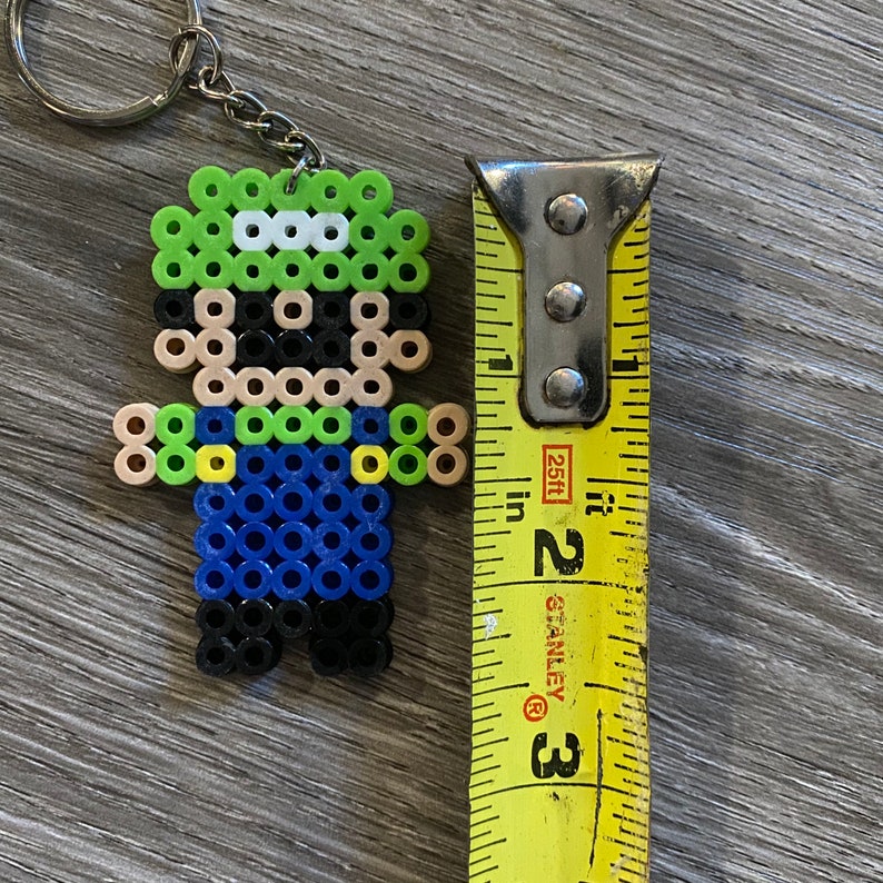 Super Mario Bros. Perler Beads Keychain Zipper Pull Handmade - Etsy