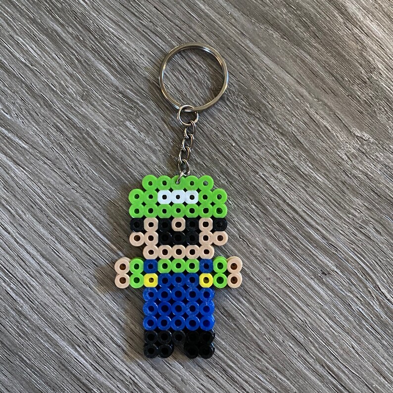 Super Mario Bros. Perler Beads Keychain Zipper Pull Handmade *FAST ...