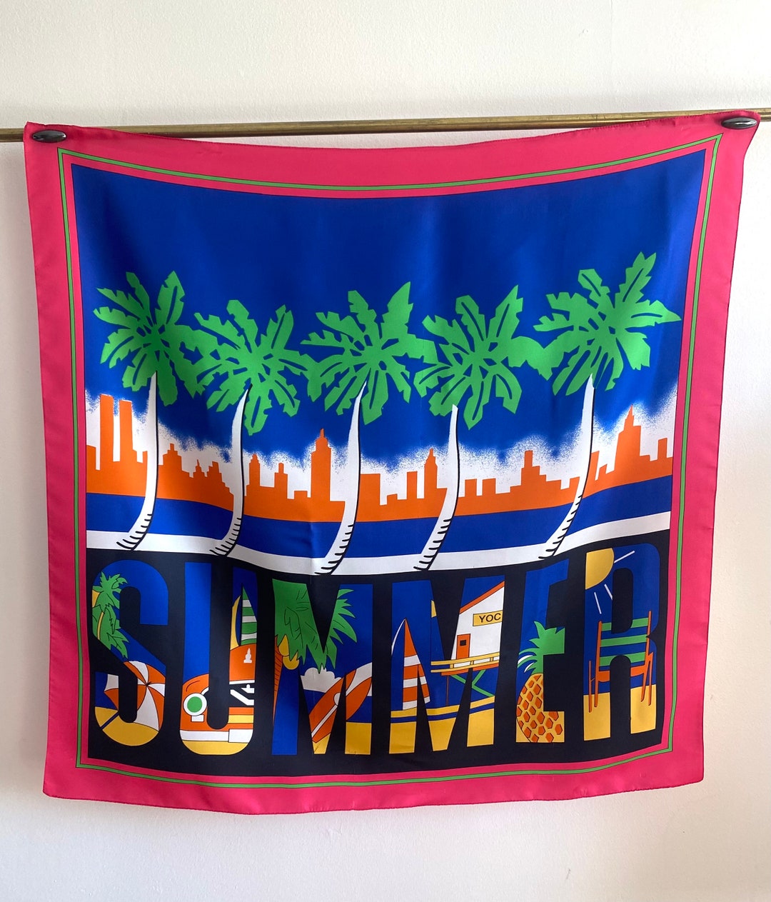 Vintage Summer Scarf Made in Italy. - Etsy
