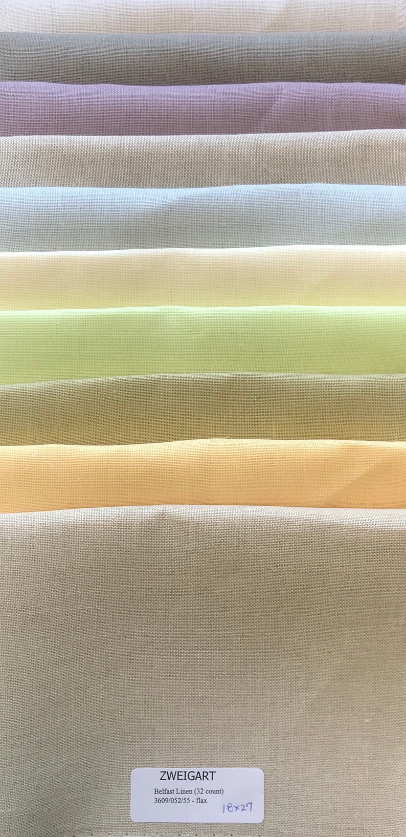 Zweigart Belfast Linen 32 Count 18 x 27 9 Colors | Etsy