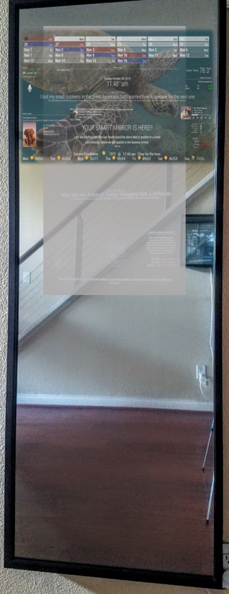 Full-length Alexa or Google Assistant Smart Mirror 24 - Etsy