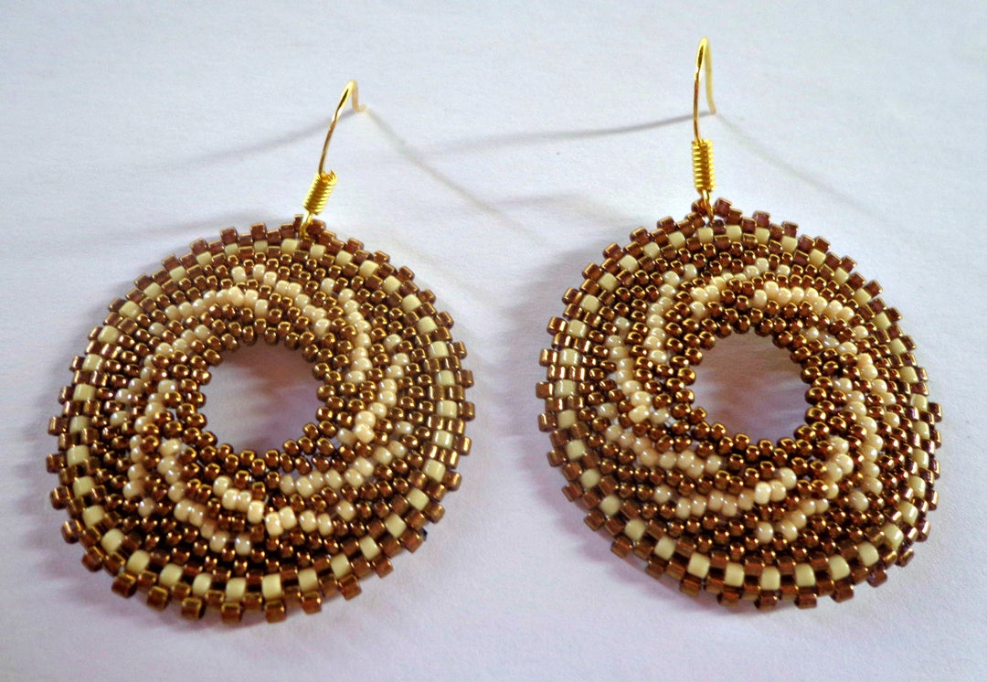 Tutorial Earrings Florence Technical Circular Peyote - Etsy