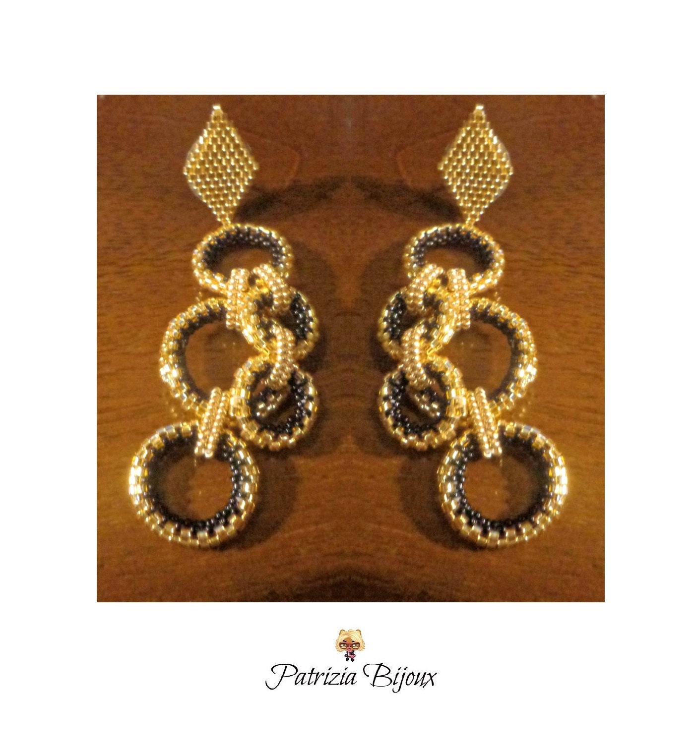 Circular Peyote Earrings Pattern Eleganza - Circular Peyote, Brick ...