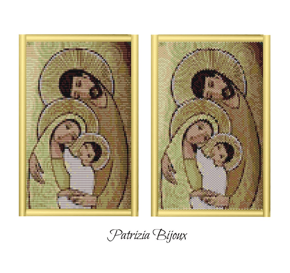2 Patterns Peyote and Loom Holy Family Cover Delica Miyuki - Etsy