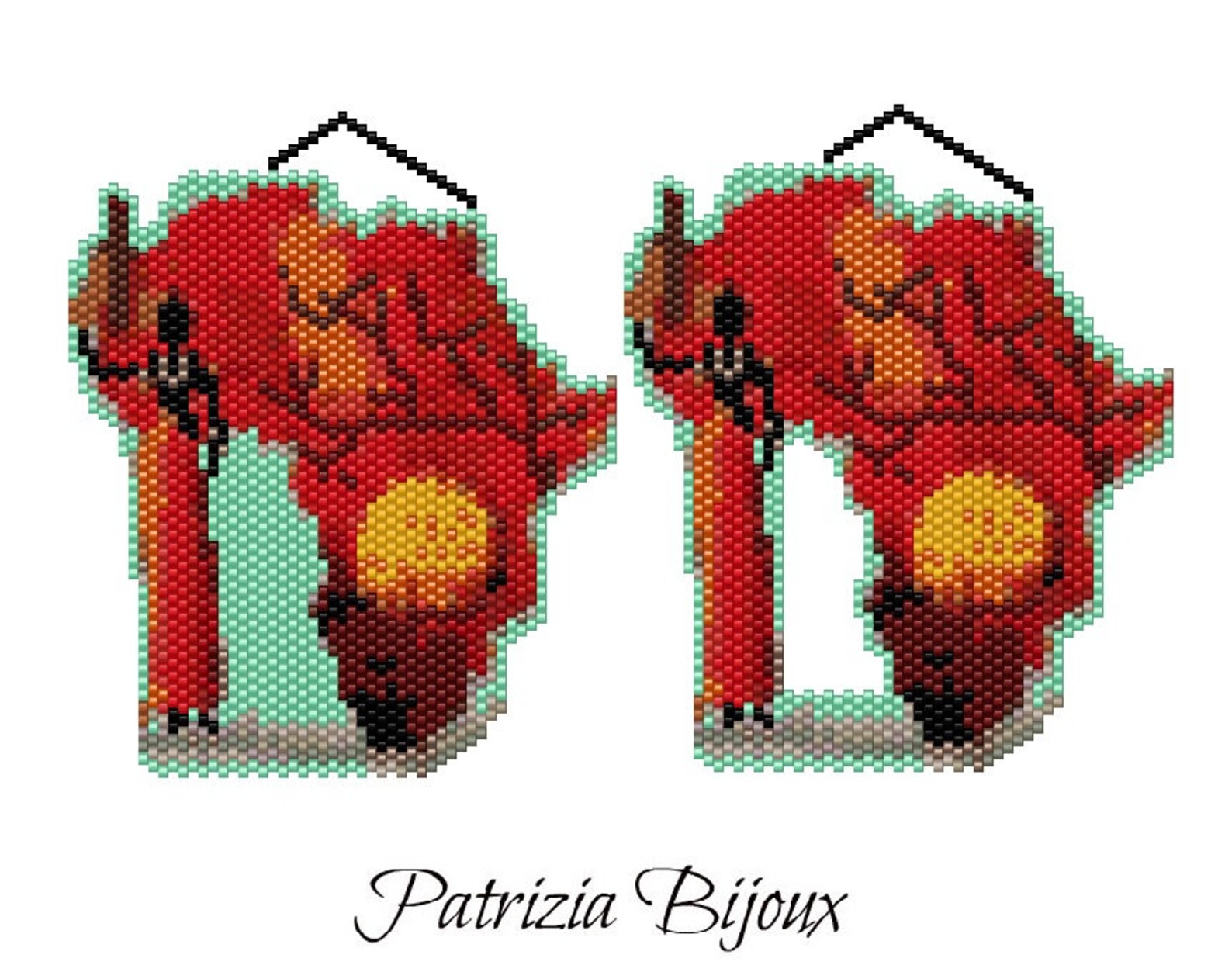 Peyote Pendant Africa Delica Beads Miyuki 11/0 Maxi - Etsy