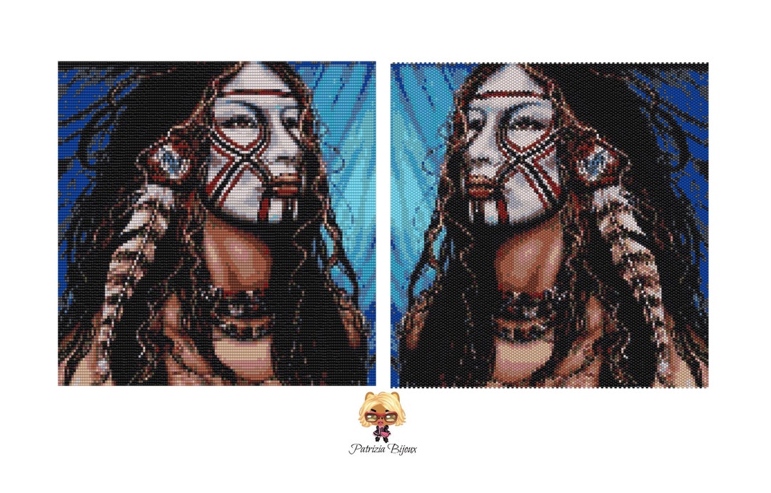 2 Patterns Peyote and Loom Native American Tapestry Delica - Etsy