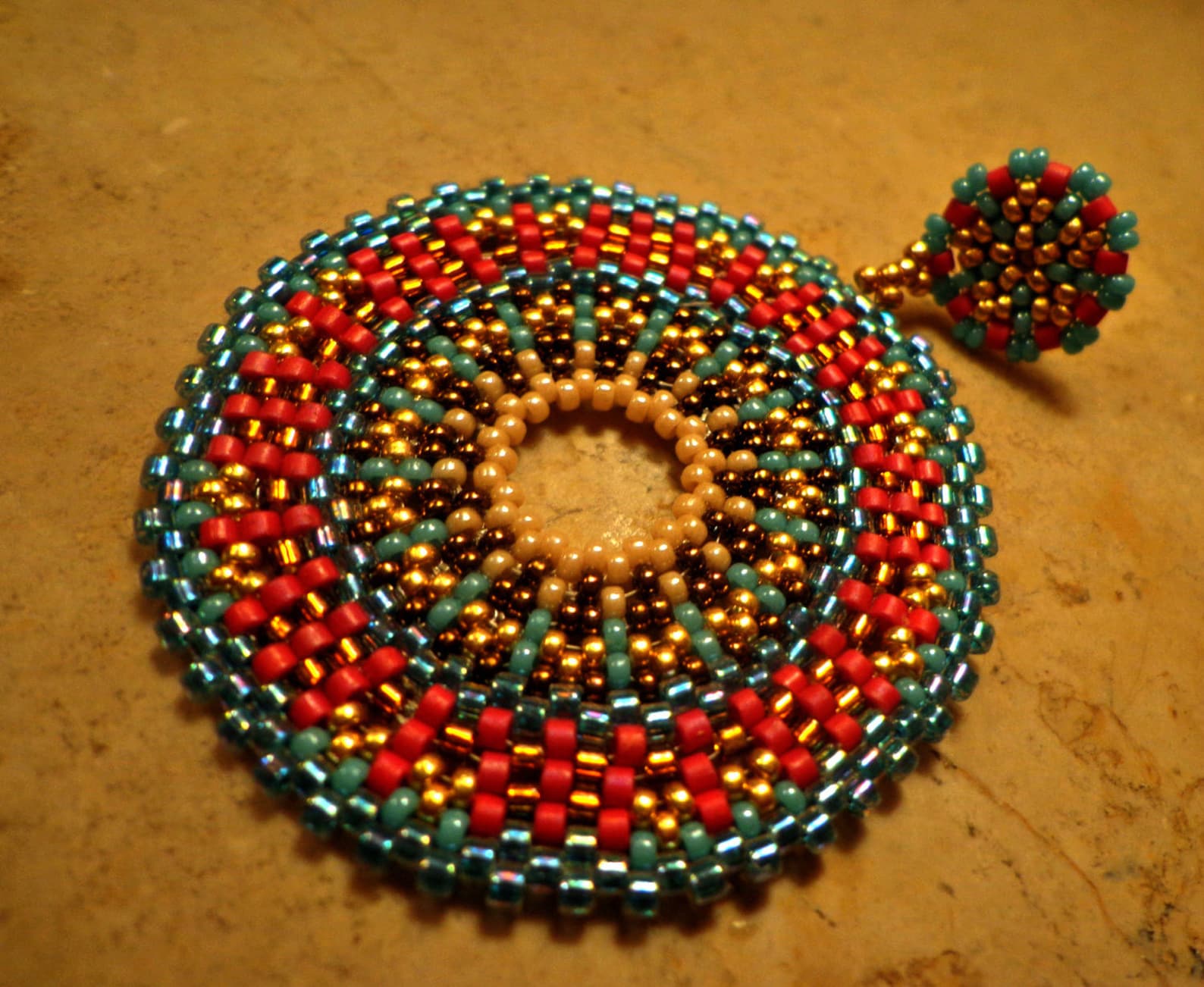 Earrings Peyote Tutorial Circular Beads Ethnic Rocailles | Etsy