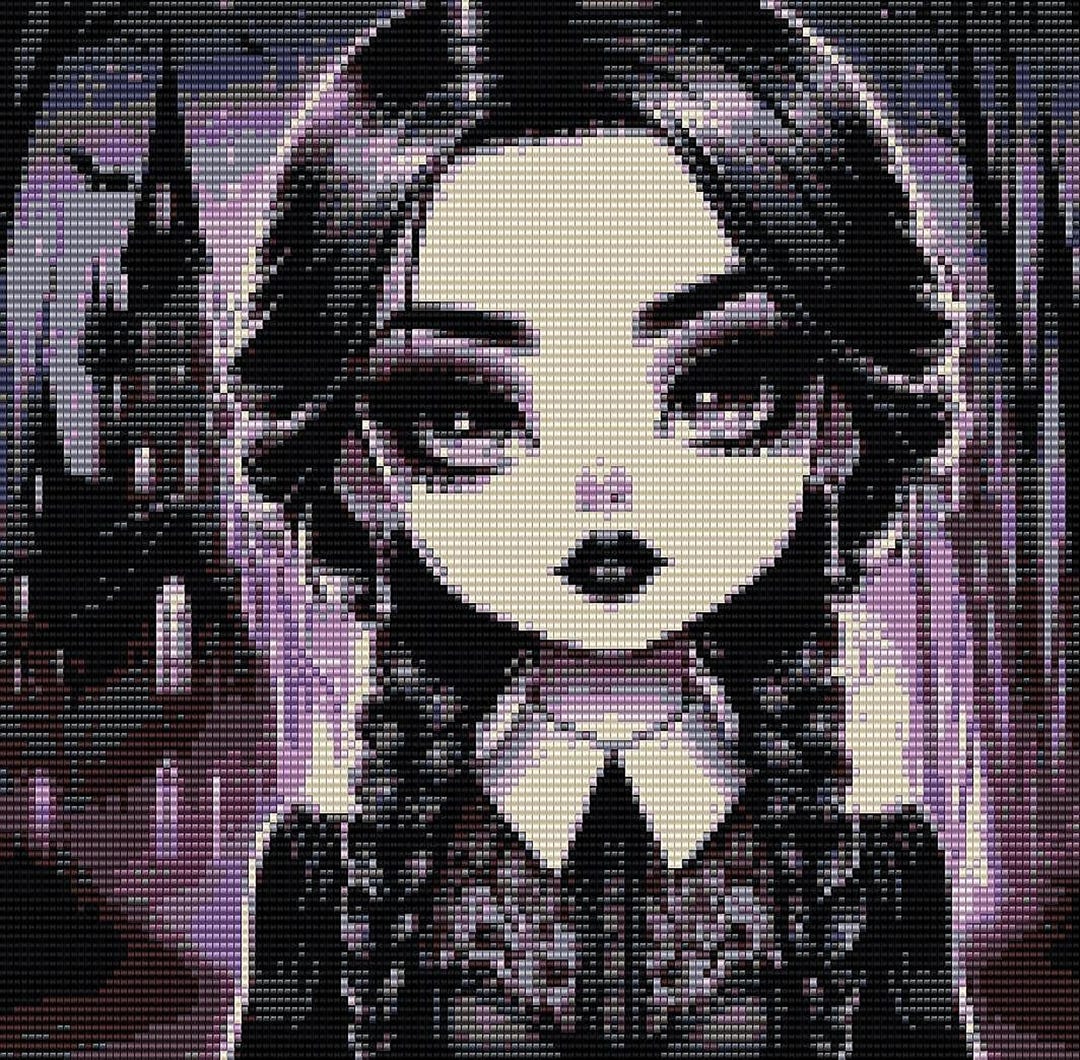 2 Patterns Peyote and Loom - Gothic Art Wednesday Addams / Tapestry ...