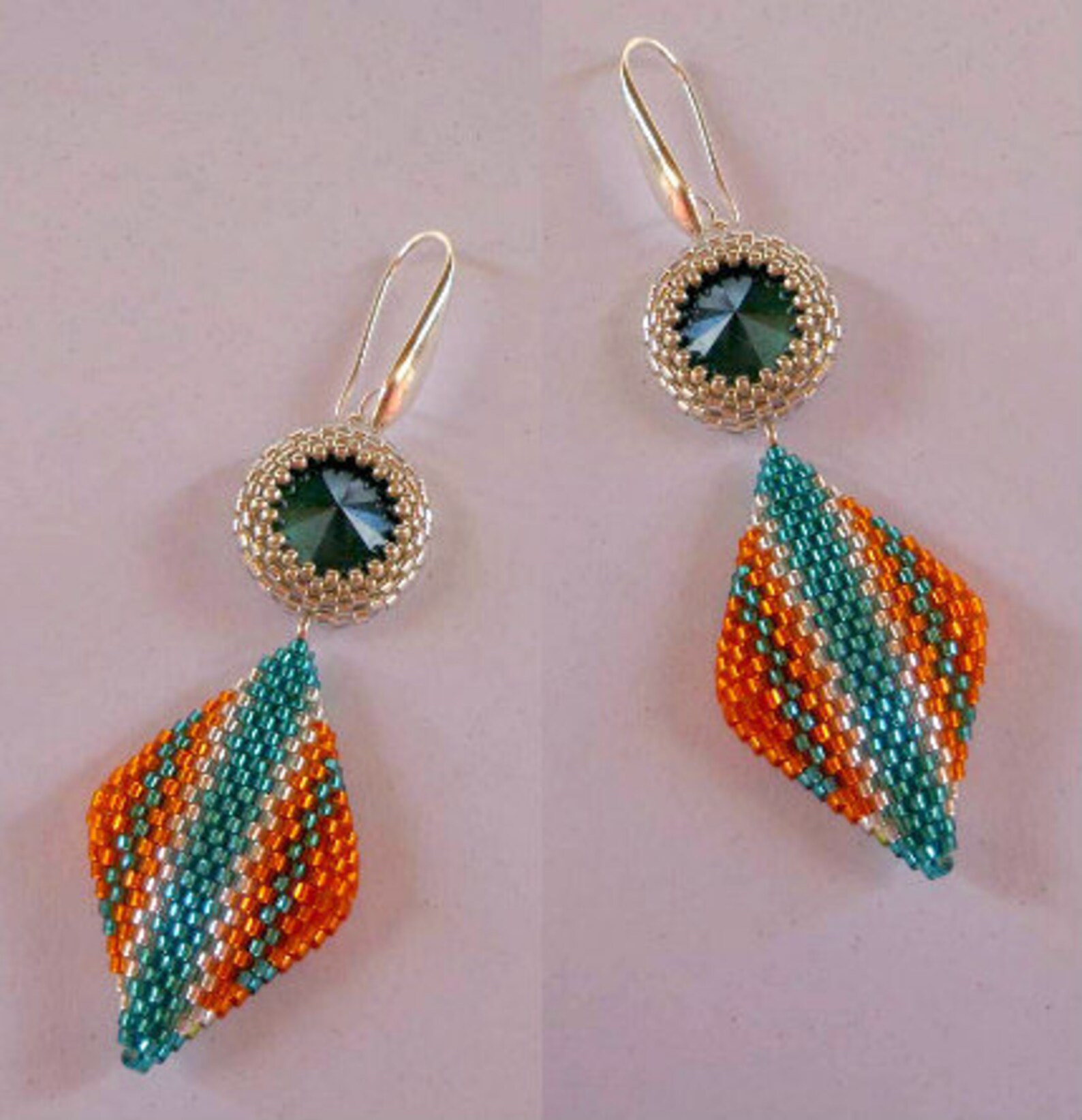 Circular Peyote Tutorial Geometries Earrings With Rocailles - Etsy