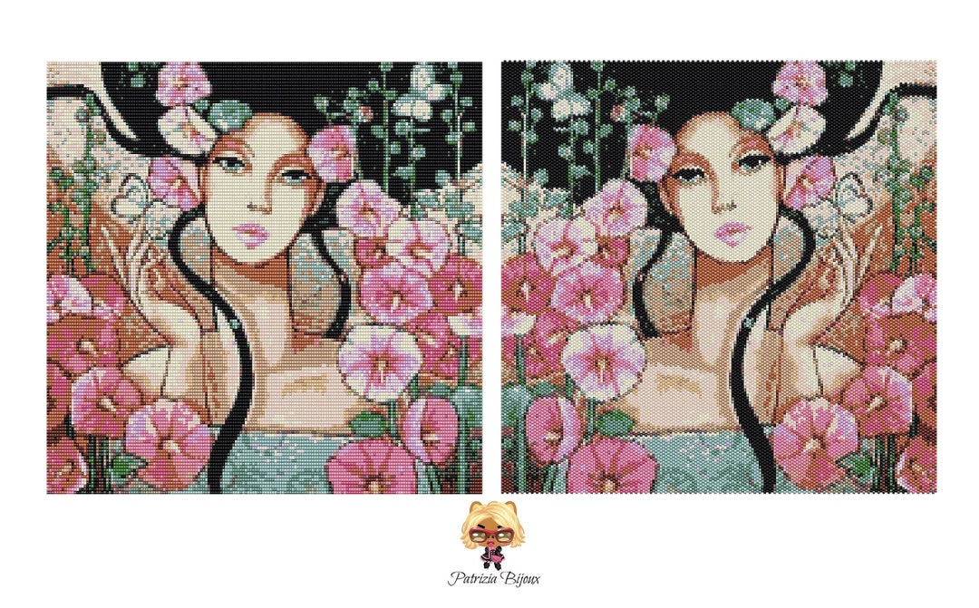 2 Patterns Peyote and Loom Fantasy Woman Art Delica Miyuki - Etsy