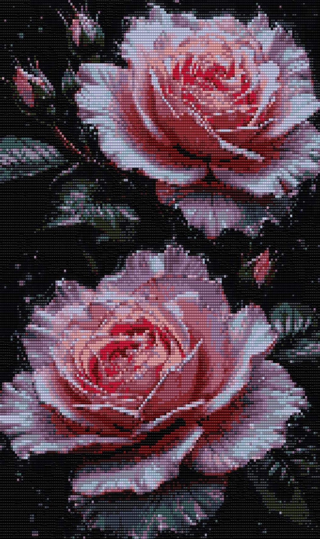 2 Patterns Peyote and Loom Pattern Rose - Only 23 Colors - Delica ...