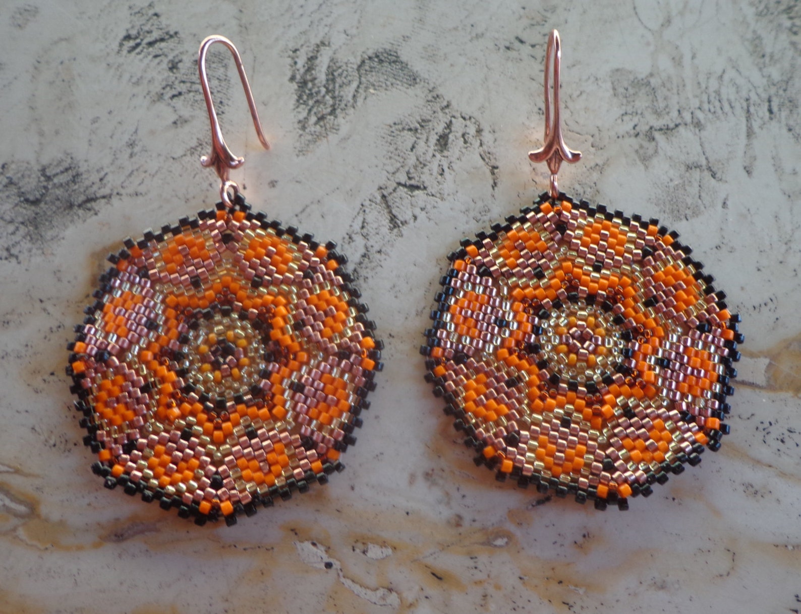 Miss Mandarino Drop Earrings Tutorial - Peyote Technique, Rocailles ...