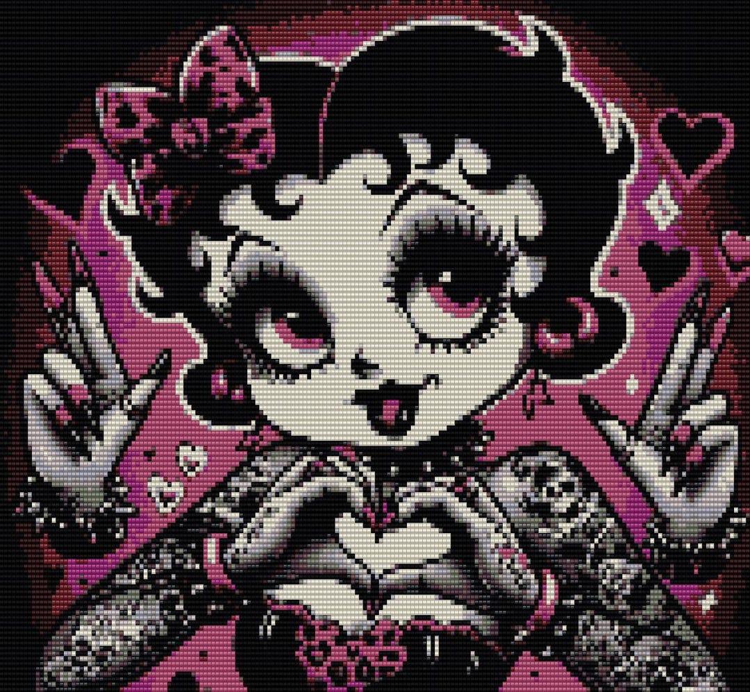 2 Pattern Peyote an Loom Betty Boop Tapestry Only 15 Colors Delica ...