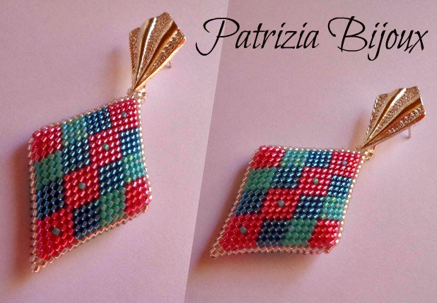 Earrings Peyote Tutorial Fiesta Peyote Technique With Delica | Etsy