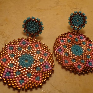 Earrings Peyote Tutorial Summer Afternoons Peyote Technique and Delica ...