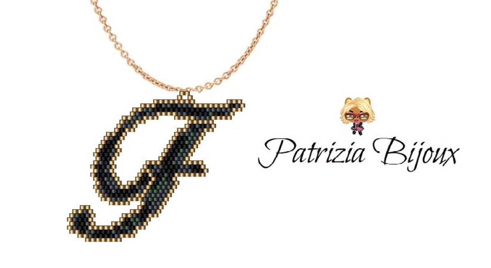 Chistmas Gift Idea - Peyote Brick Stitch Pattern Initials Name Pendant ...