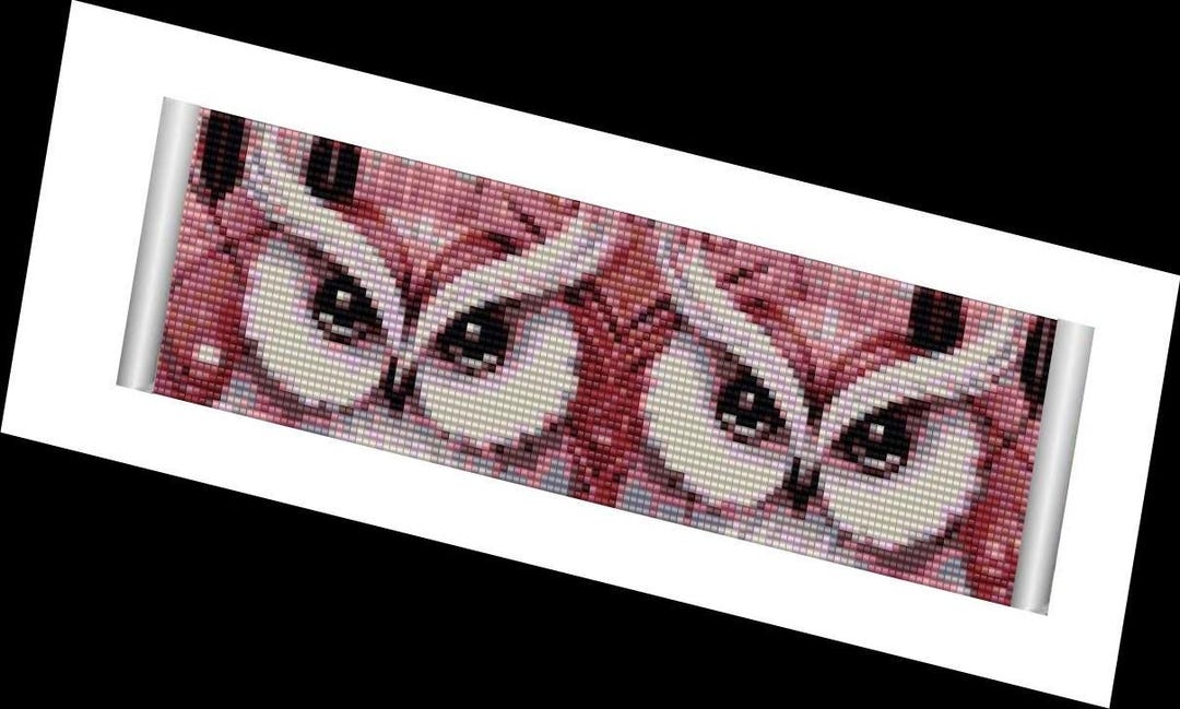 Peyote Even and Loom Bracelet Model With Owls - Delica Miyuki 11/0 ...