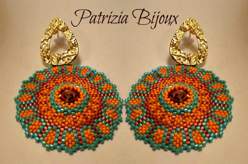 Circular Peyote Earrings Pattern Africa Summer - Circular Peyote ...