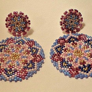 Earrings Peyote Tutorial fantasy Peyote Circular Technique With ...