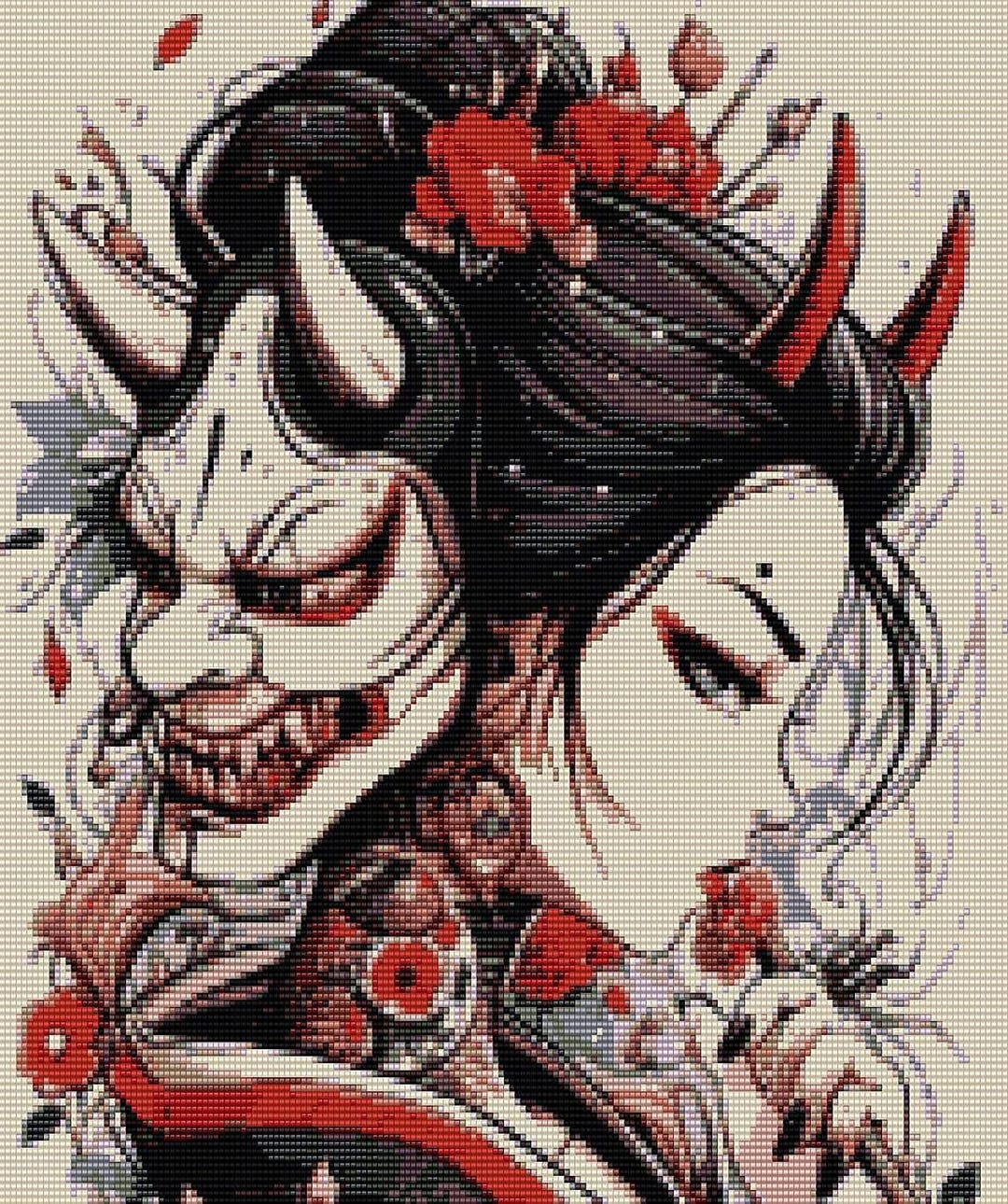 2 Peyote and Loom Patterns - Fantasy Anime Art - Only 19 Colors ...