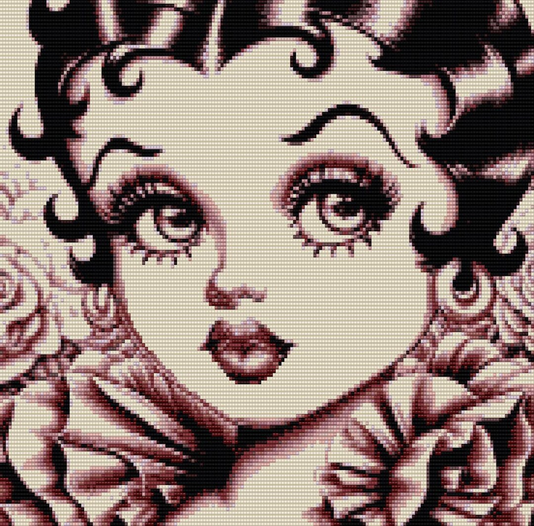 2 Peyote and Loom Patterns - Betty Boop Tapestry - 13 Colors - Delica ...