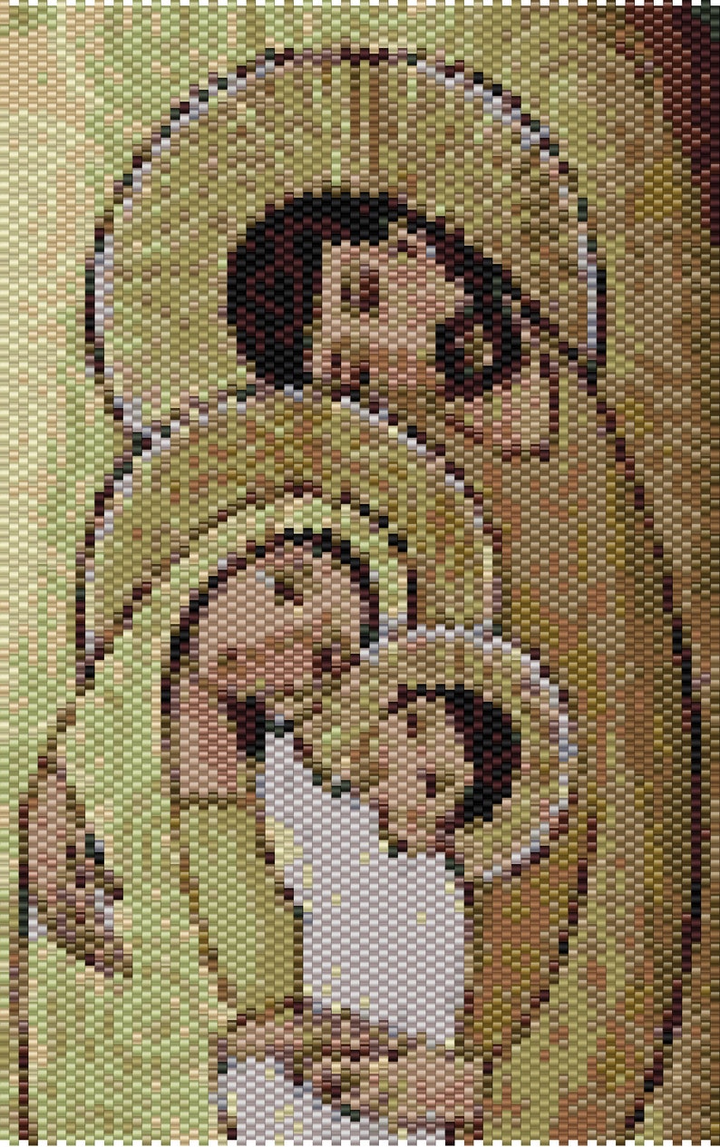 2 Patterns Peyote and Loom Holy Family Cover Delica Miyuki | Etsy