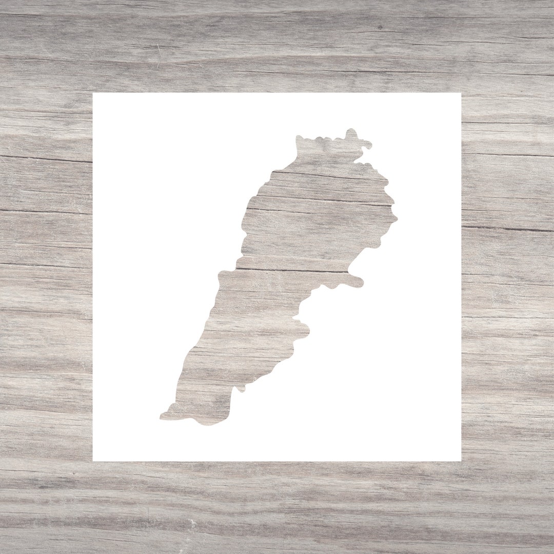Lebanon Map Stencil| Reusable Craft Stencil of Lebanon| Middle East ...