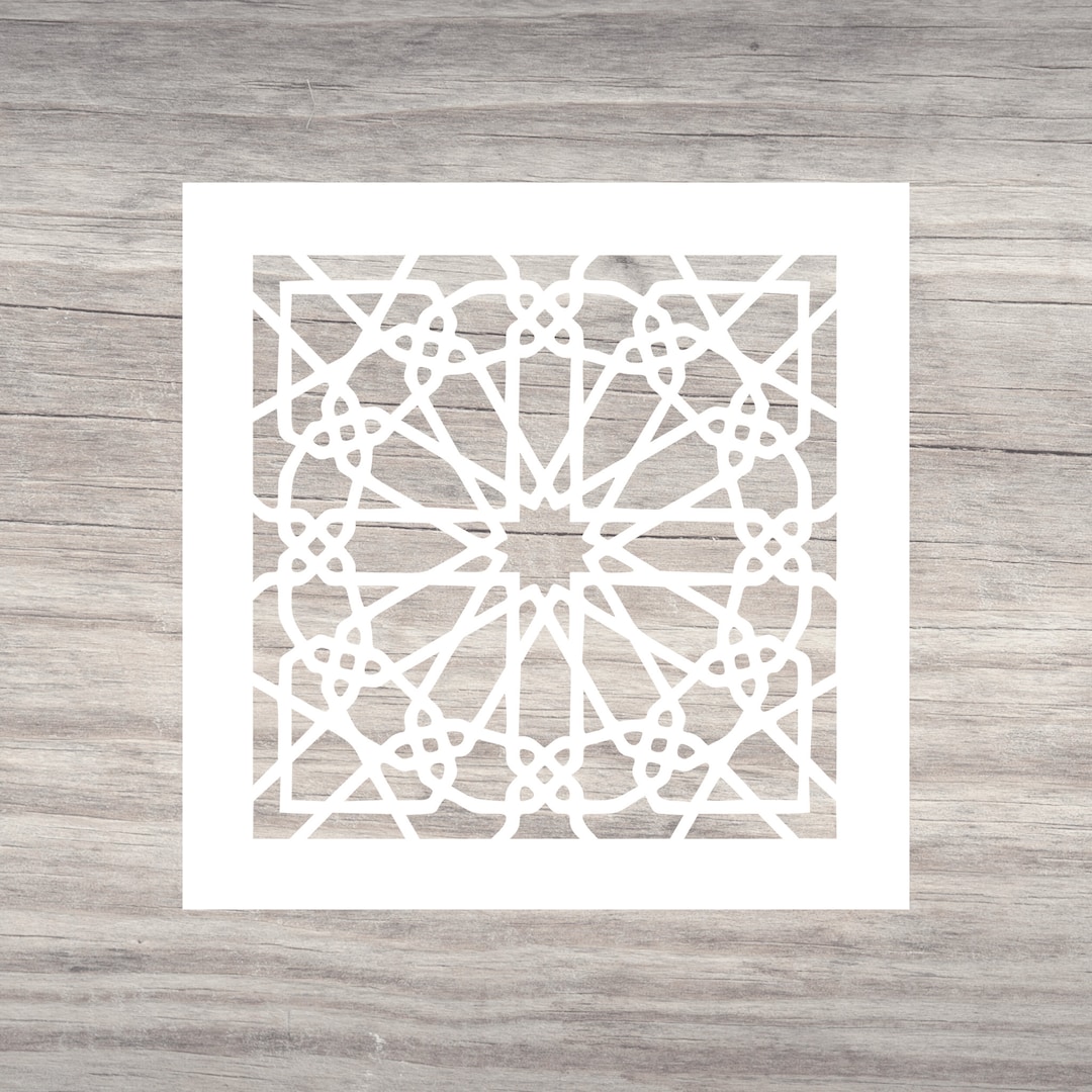 Islamic Pattern Stencil-islamic Star-decorative Pattern-tile Stencil - Etsy