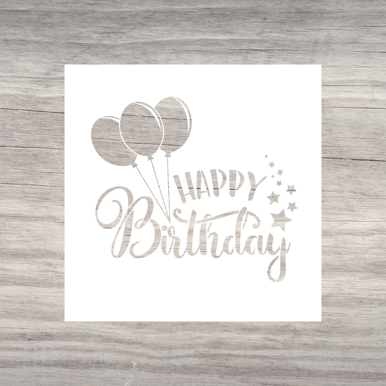 Happy Birthday Stencil-craft Stencil-birthday Sign - Etsy