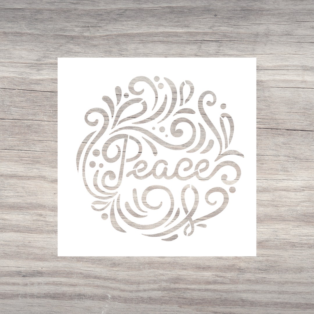 Peace Ornament Stencil-reusable Stencil for Painting-christmas Craft ...