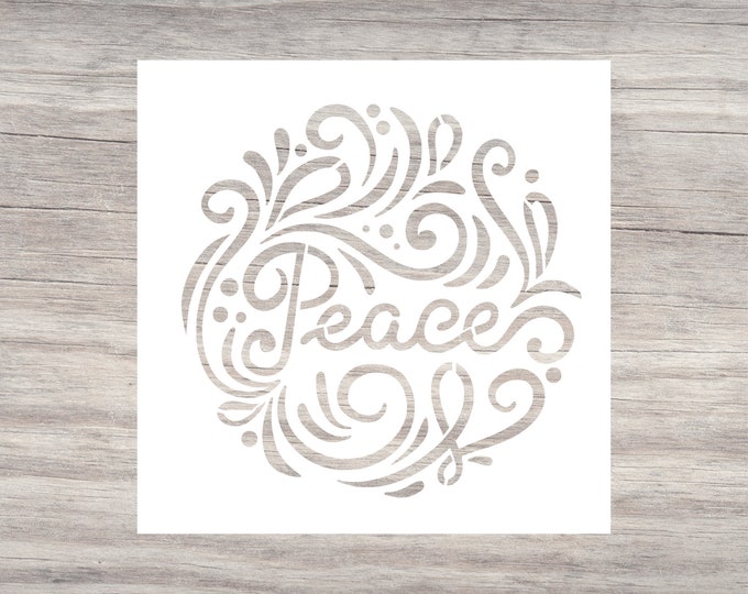 Peace Ornament Stencil-reusable Stencil for Painting-christmas Craft ...
