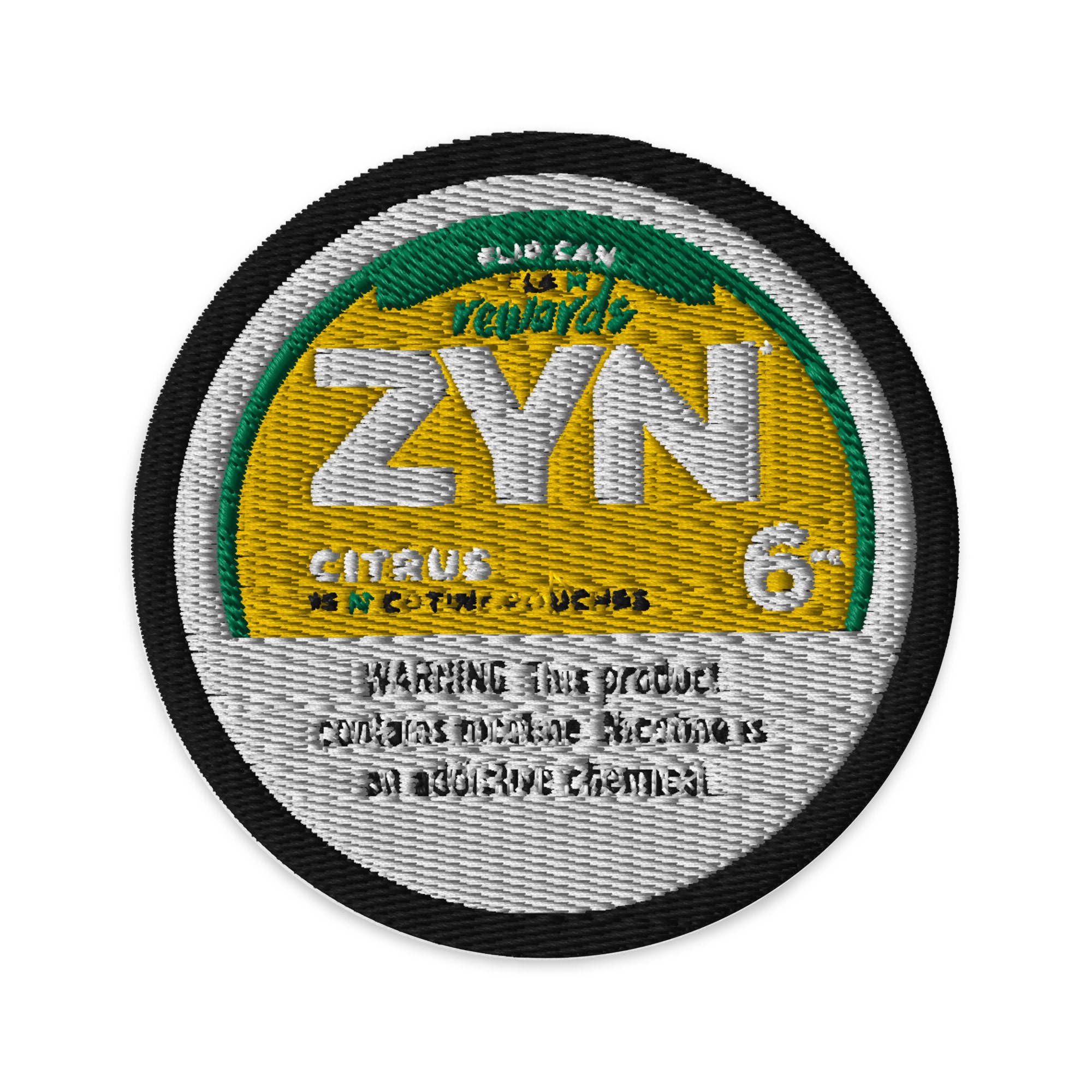 Zyn Embroidered Patches, Gift for Boyfriend, Zyn Patch, Embroidered Zyn ...