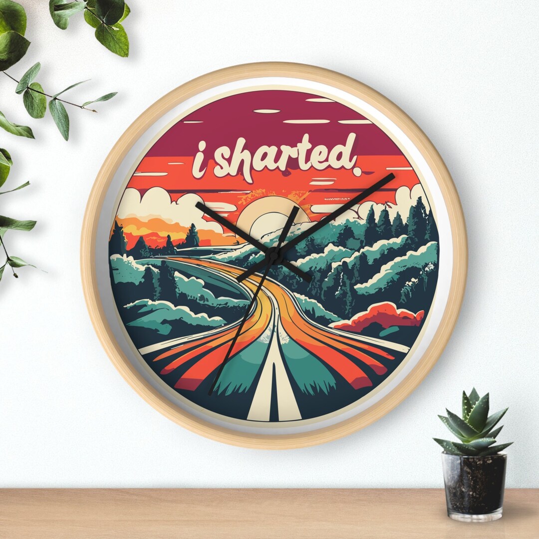 Whimsical Fart Wall Clock Funny Bathroom Decor Unique - Etsy