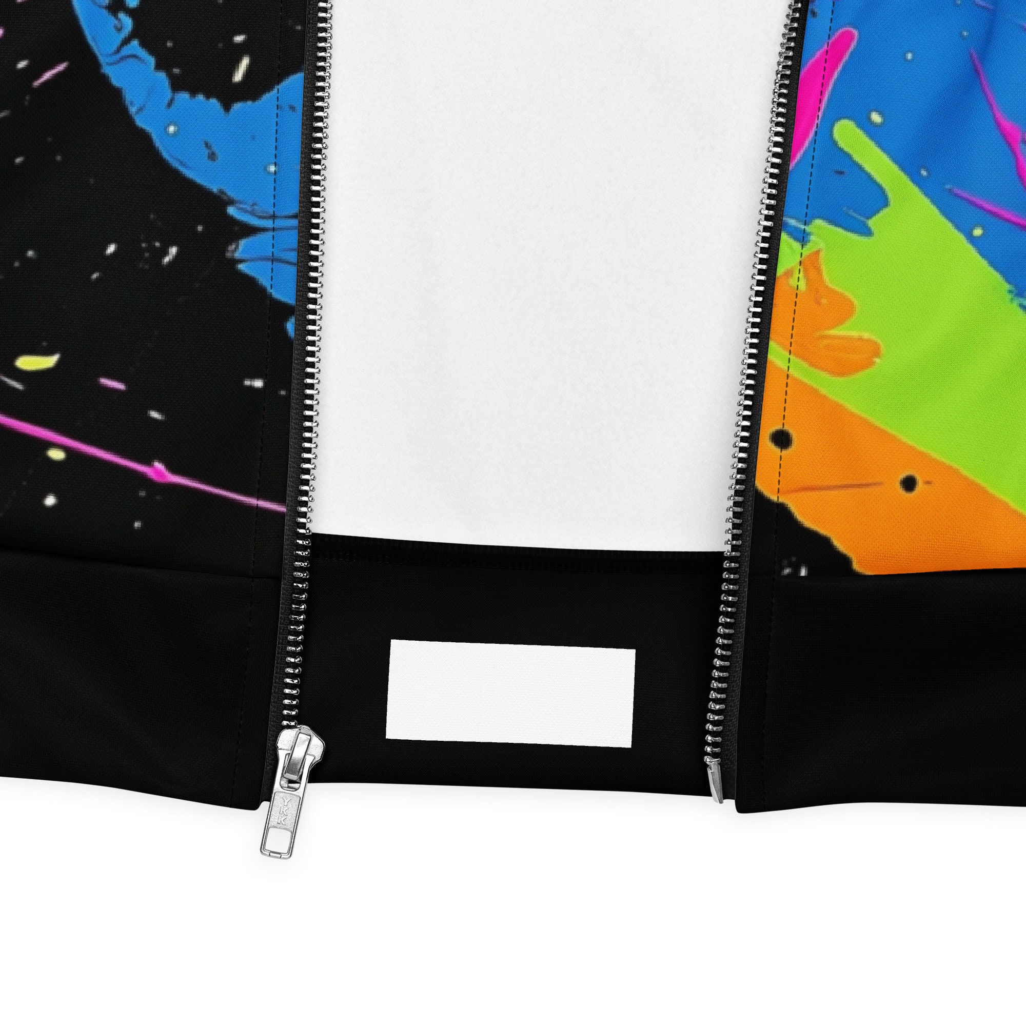 Neon Paint Splatter Jacket, Unisex Rave Bomber Jacket, Retro Full Zip ...