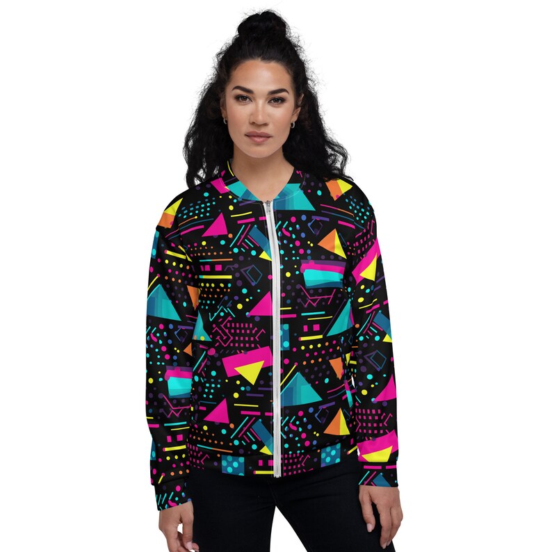 Miami Vice Unisex Bomber Jacket, Retro Bomber, 1980s Style Coat for Her ...
