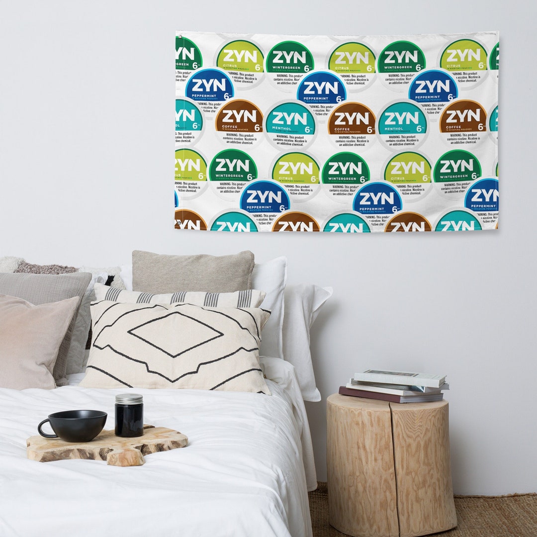 Zyn Cans Dorm Room Flag Unique Wall Decor for Students Poster for Zyn ...