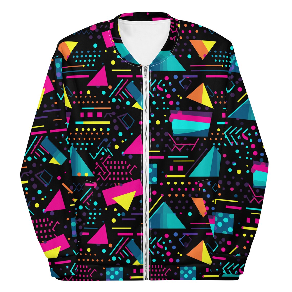 Miami Vice Unisex Bomber Jacket, Retro Bomber, 1980s Style Coat for Her ...