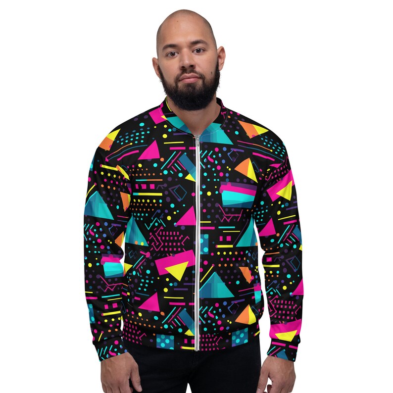 Miami Vice Unisex Bomber Jacket, Retro Bomber, 1980s Style Coat for Her ...